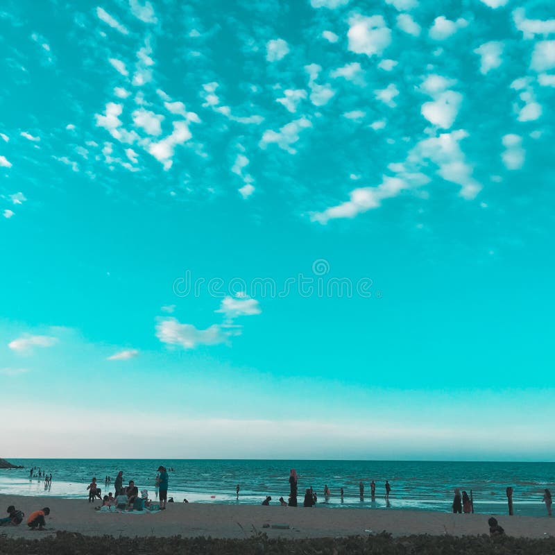 Blue Sky in Pantai Irama Bachok Stock Image - Image of bachok, irama ...