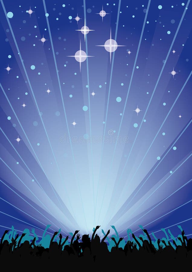 Blue Sky Party Flyer stock vector. Illustration of disco - 12499961