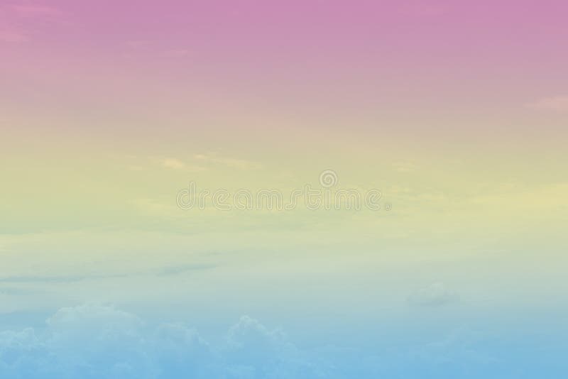 Blue Sky in the Pastel Concept Soft Color Stock Illustration ...
