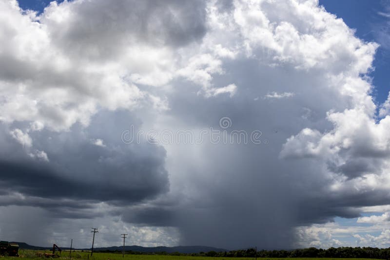 Blue Sky and Rain Storm Clouds Stock Photo - Image of abstract ...