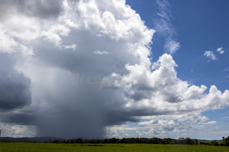 Blue Sky and Rain Storm Clouds Stock Photo - Image of environment ...