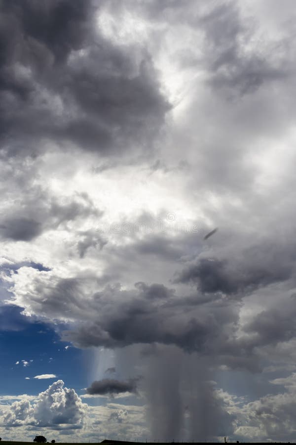 Blue Sky and Rain Storm Clouds Stock Photo - Image of grey, dramatic ...