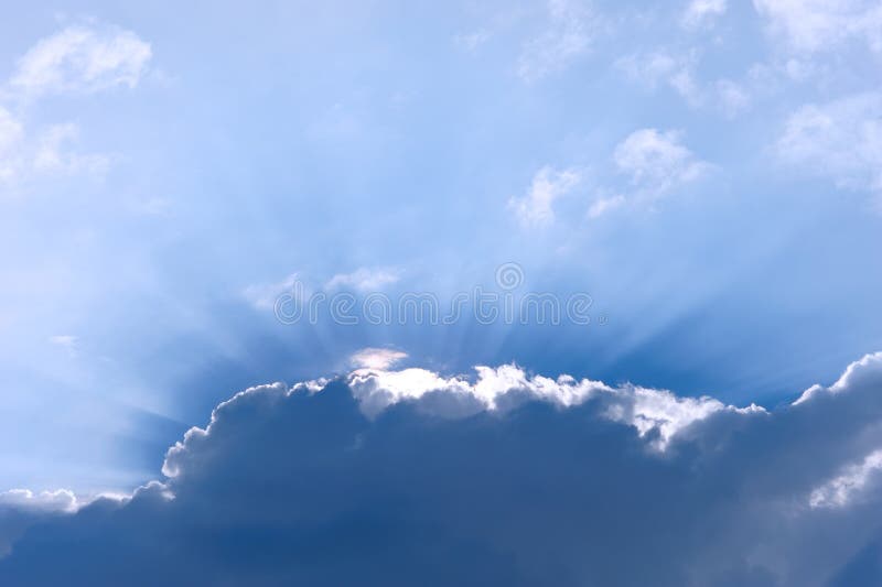 Blue Sky with Ray of Light stock photo. Image of aurora - 17085058