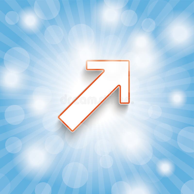 Blue Sky Rays Blue Arrow stock vector. Illustration of blue - 45604426