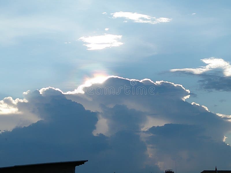 Blue sky, relaxing sunset stock image. Image of sunlight - 226602811