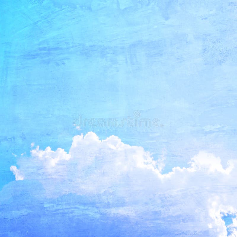 Blue Sky Retro Style Background Stock Image - Image of faded, cloudy ...