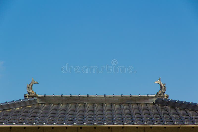 Blue Sky and the Roof of the Japanese Style Stock Image - Image of roof ...