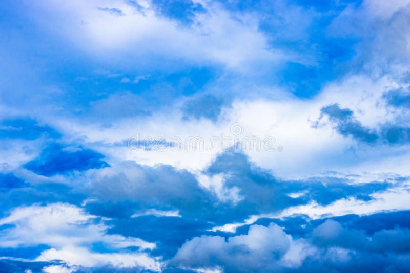 Blue Sky with Scattered Clouds Stock Photo - Image of light, nature ...