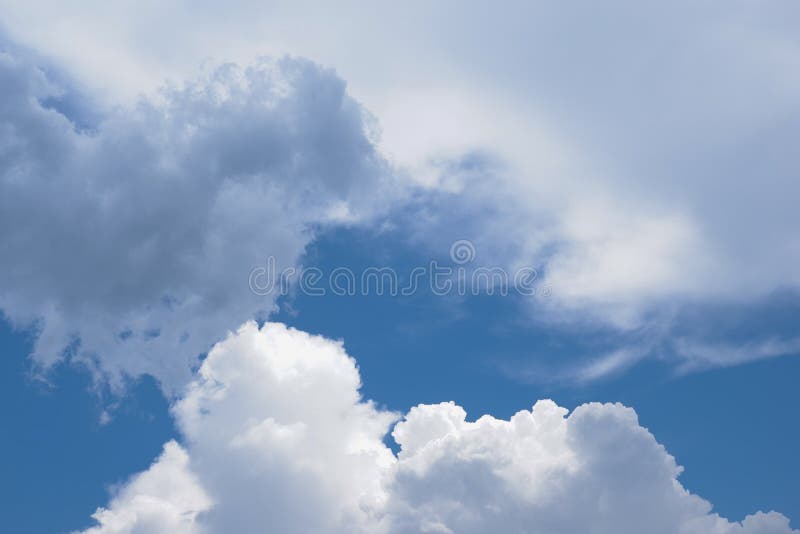 Blue Sky with Scattered Clouds Stock Image - Image of abstract ...
