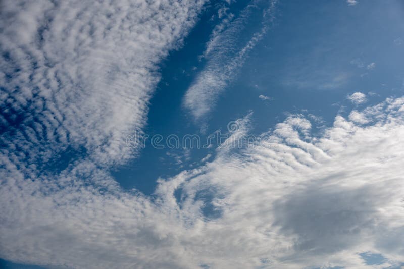 Blue Sky with Scattered Clouds Stock Image - Image of patterns, fluffy ...