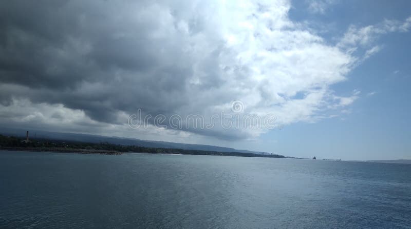 The Blue Sky and Sea Looks Beautiful Stock Image - Image of beautiful ...