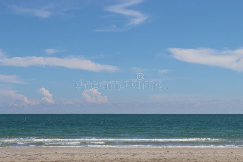 Blue Sky and Sea in Summer, Beautiful Tropical Sea Stock Image - Image ...