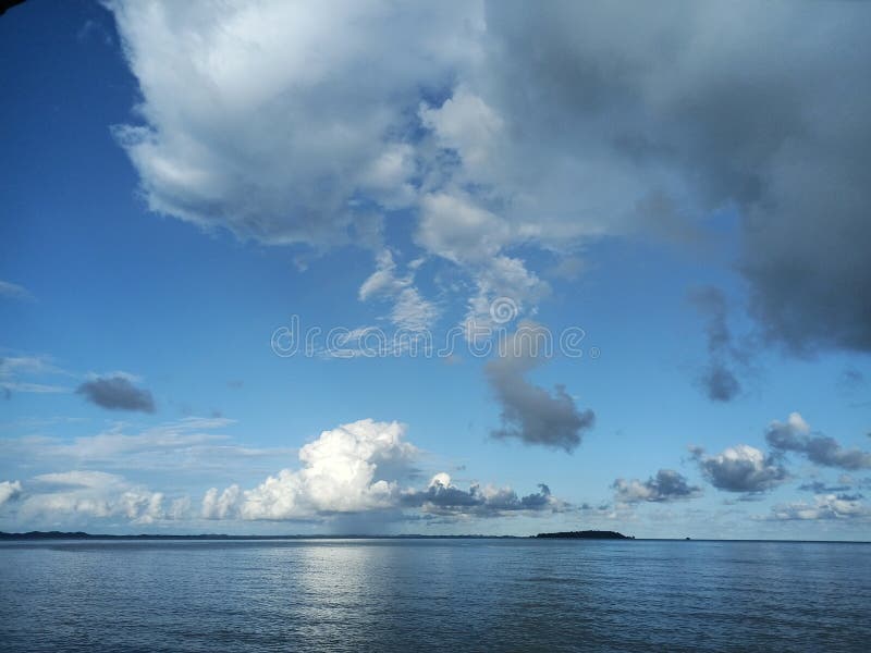 Blue Sky Sea White Nice View Harbor Stock Image - Image of view, harb ...