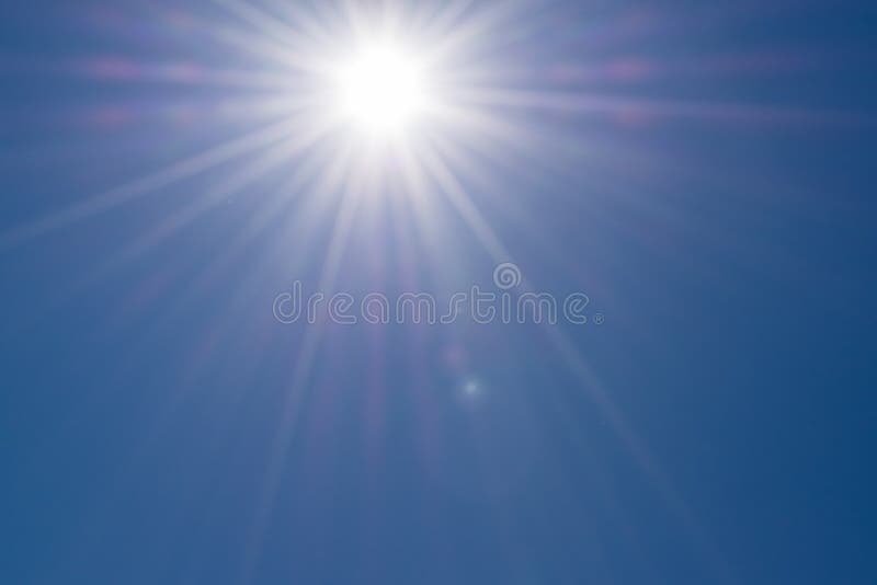 Blue sky with shining sun. stock image. Image of large - 111672717