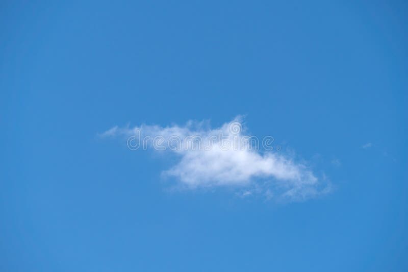 Blue Sky with a Single White Cloud Stock Photo - Image of view ...