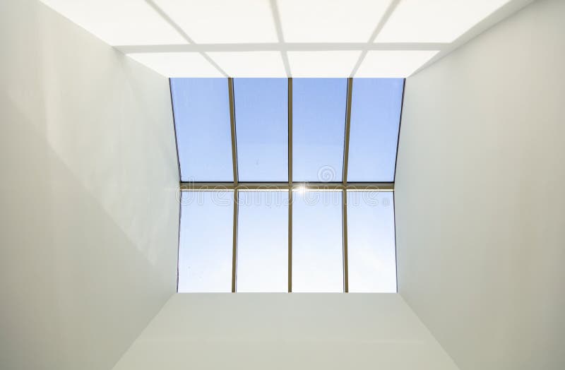 Blue Sky and Skylight Window Stock Image - Image of home, living: 90358581