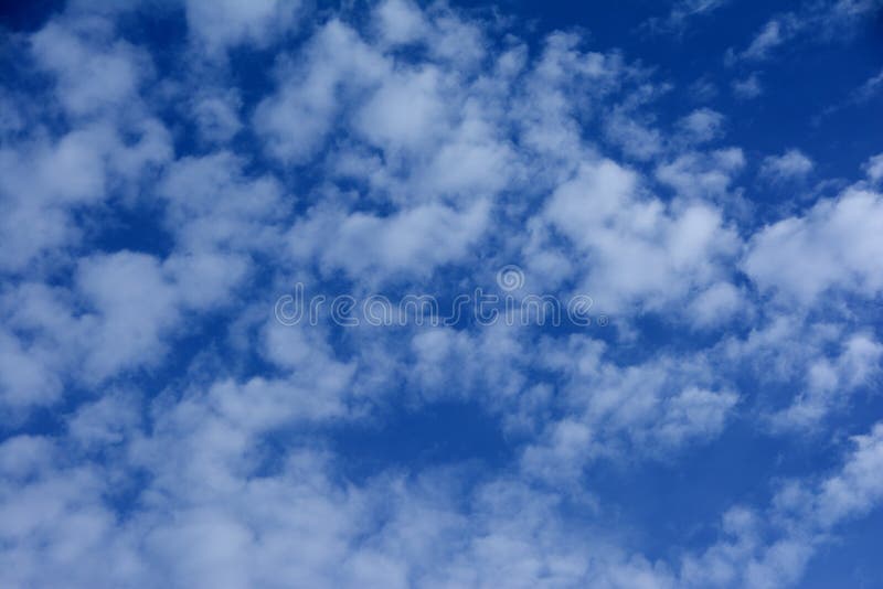 Blue Sky with Small Clouds. Background Image Stock Photo - Image of ...