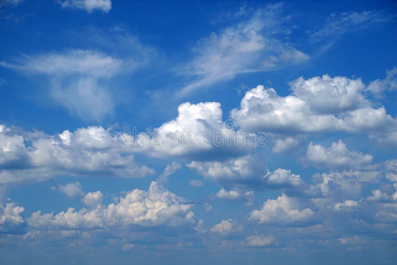 Blue Sky with Small Cumulus Clouds Stock Photo - Image of clouds ...