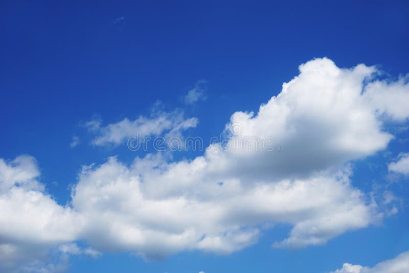 Blue Sky with Small Cumulus Clouds Stock Photo - Image of atmosphere ...