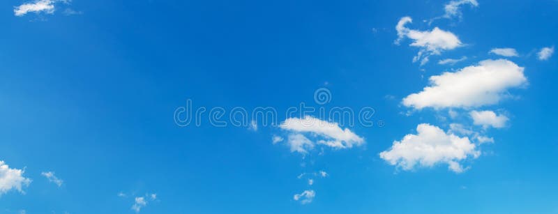 Blue Sky with Small White Clouds, Copy of Space Stock Photo - Image of ...