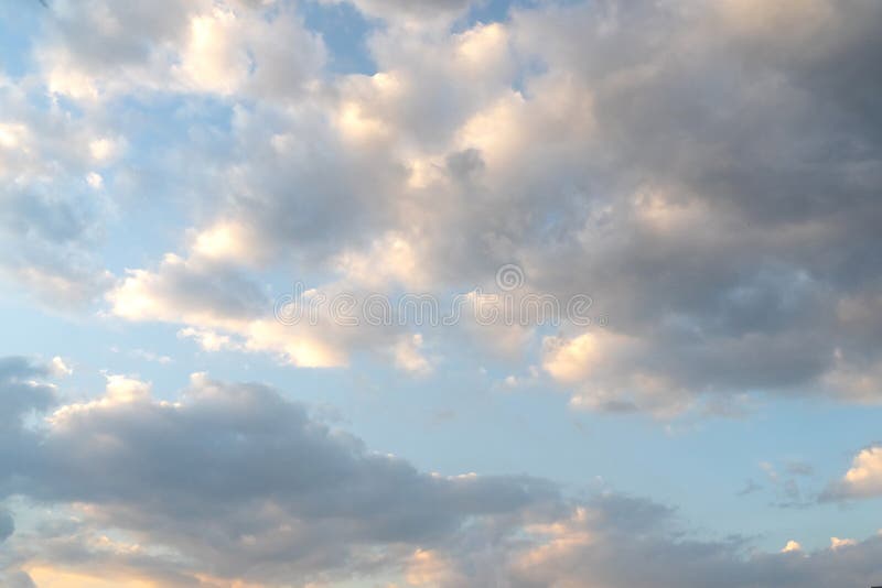 Blue Sky with Soft Clouds Background Stock Image - Image of fluffy ...