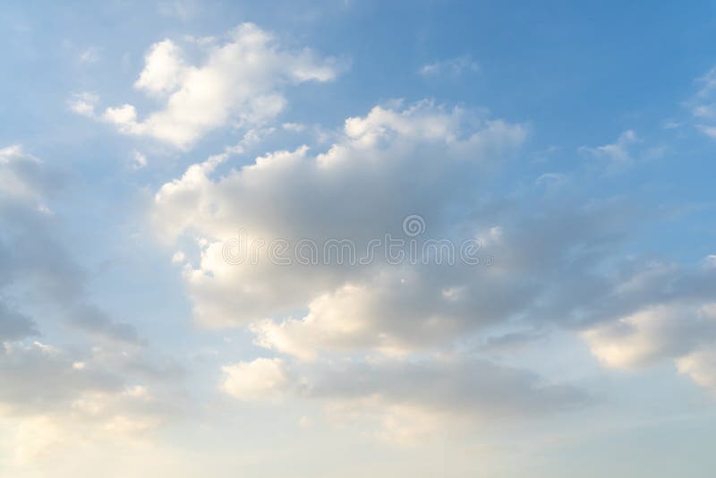 Blue Sky with Soft Clouds Background Stock Photo - Image of ozone ...