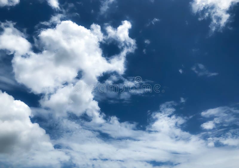The Blue Sky with Soft Clouds for the Background, View of a Comfortable ...