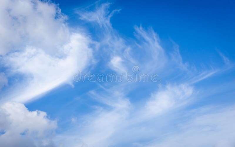 Blue sky with soft clouds stock photo. Image of nature - 161316194