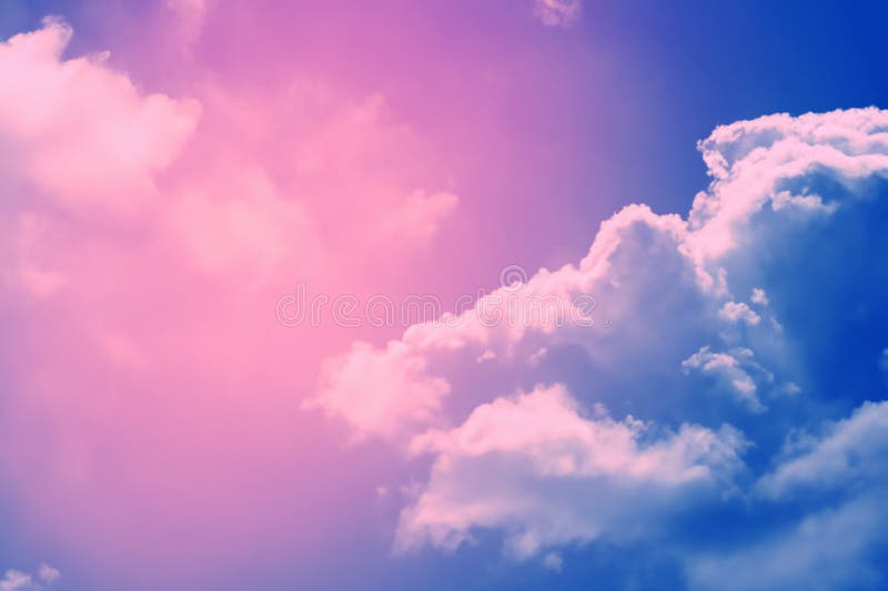Blue Sky and Soft Clouds Processed with a Color Filter Stock Image ...