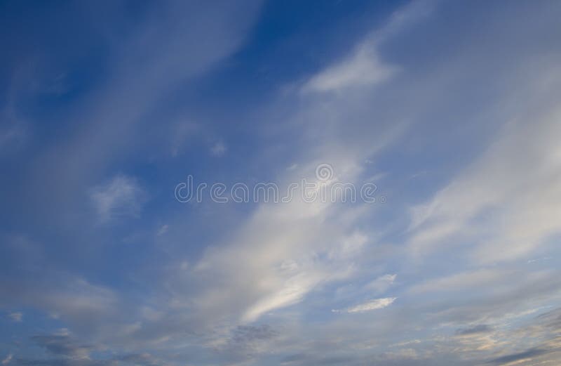 Blue sky with soft clouds stock photo. Image of cloudscape - 124402616