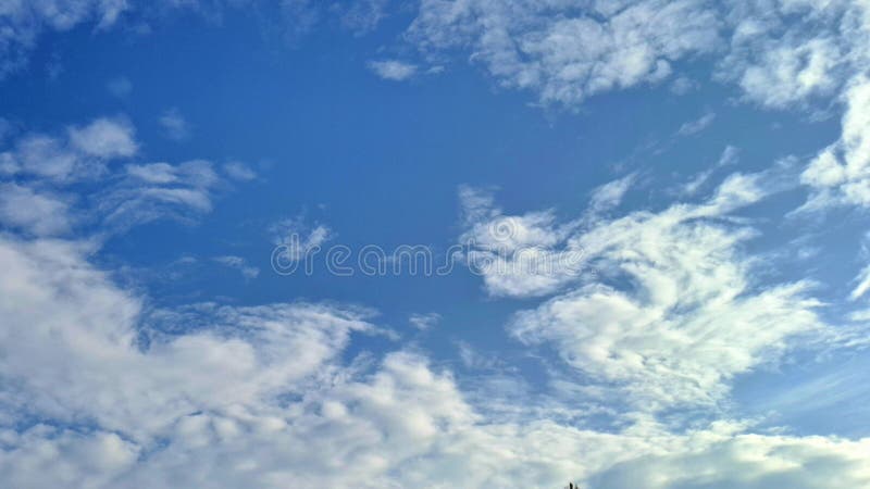 Blue Sky with Some Clouds Blown by the Wind into a Beautiful Shale ...
