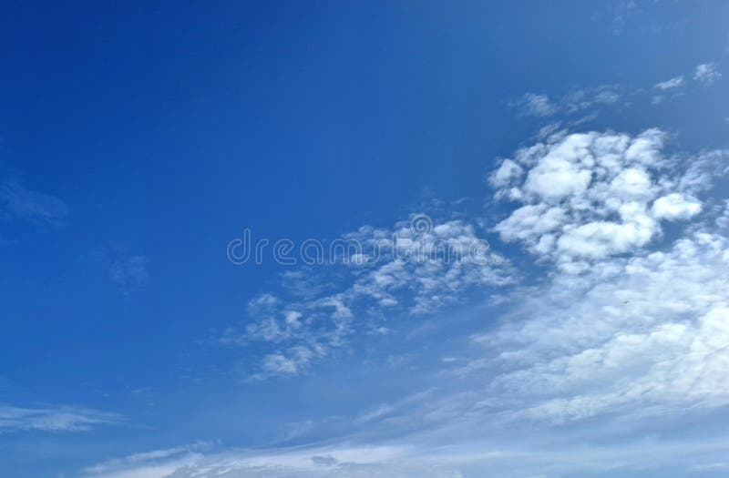 Blue Sky with Some Clouds Blown by the Wind into a Beautiful Shale ...