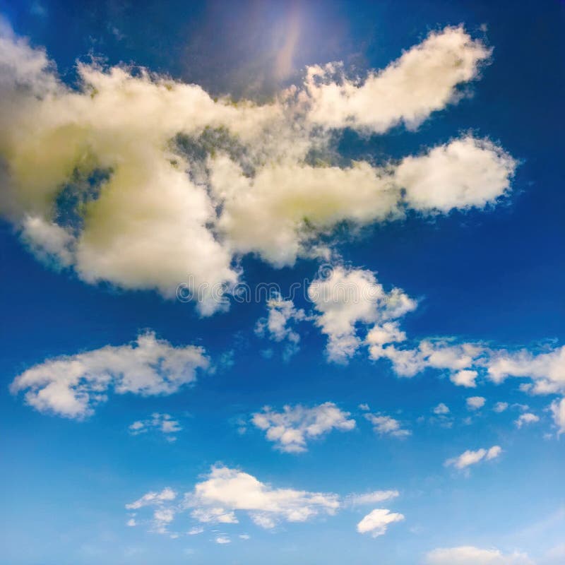 Blue sky with some clouds stock photo. Image of outdoor - 257589728