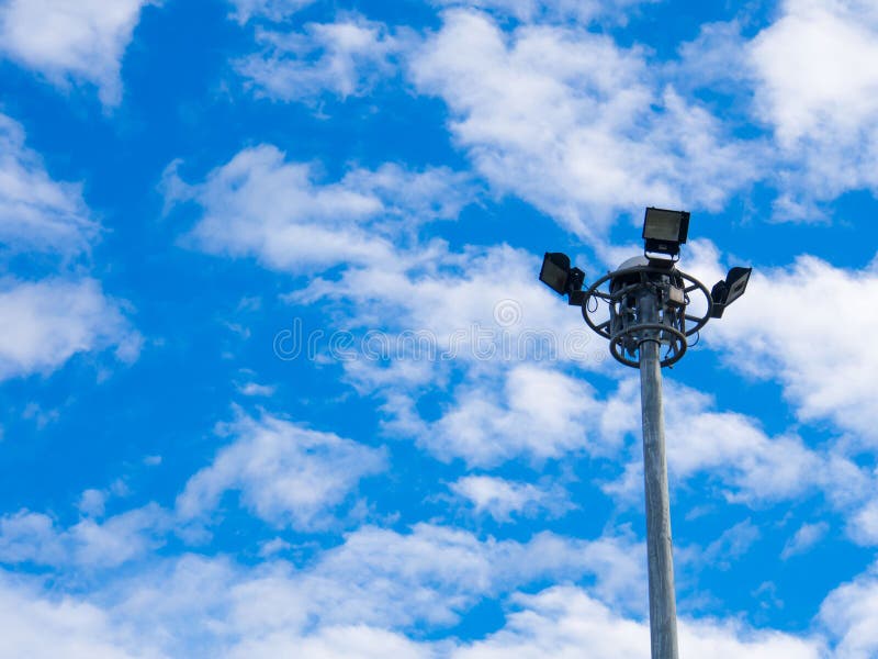 Blue sky with spot light stock image. Image of night - 35593325