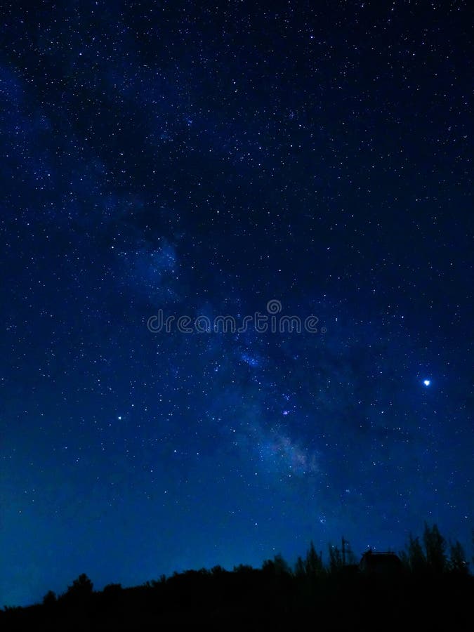 Blue Sky with Stars and Milky Way Stock Image - Image of design ...