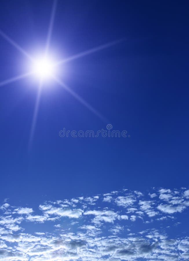 Sun and blue sky stock photo. Image of cotton, weather - 857596