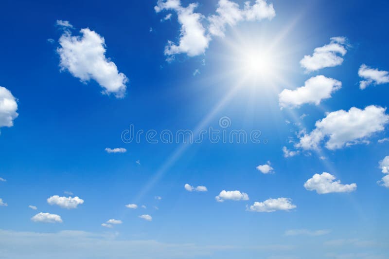 Natural Clouds on the Bluesky with Sunlight Light Sun Stock Photo ...