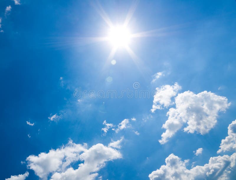 Sun and blue sky stock photo. Image of soft, heavens, cloudy - 915314