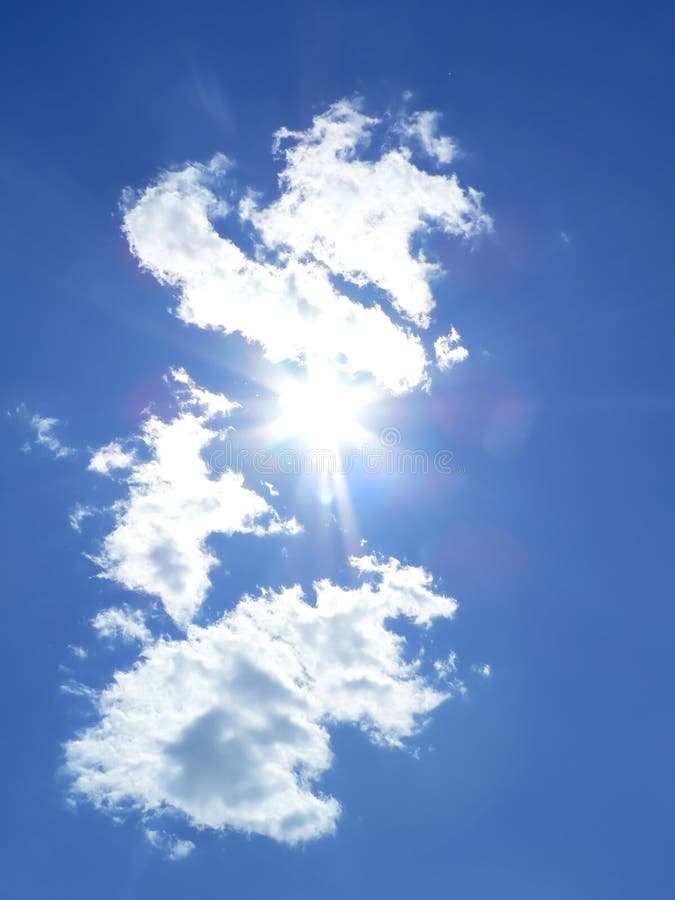 Blue sky and sun rays 2 stock image. Image of rays, clouds - 2704729