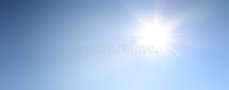 Blue Sky during a Sunny Day with Sunlight Stock Image - Image of scene ...