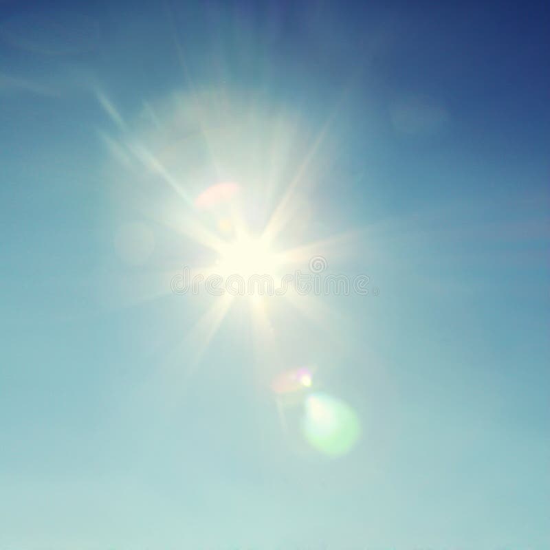 Blue Sky during a Sunny Day with Sunlight Stock Photo - Image of space ...