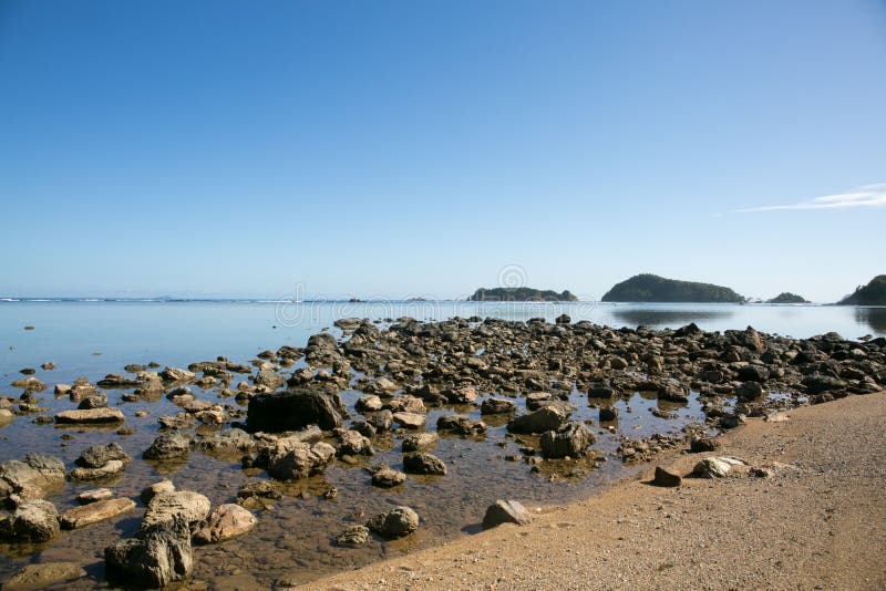 Blue Sky at Sunrise in Remote Island in Asia Stock Image - Image of ...
