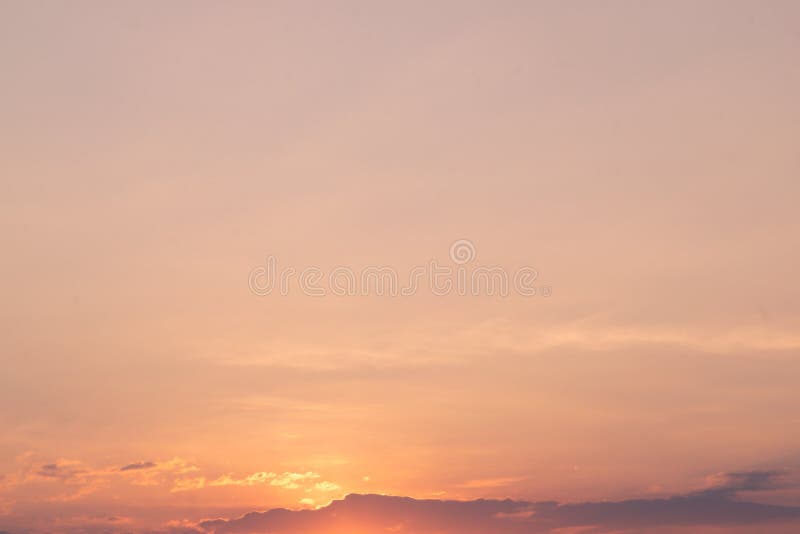 Blue Sky Sunset with Soft White Cloudy Atmosphere is Clear and Clean ...