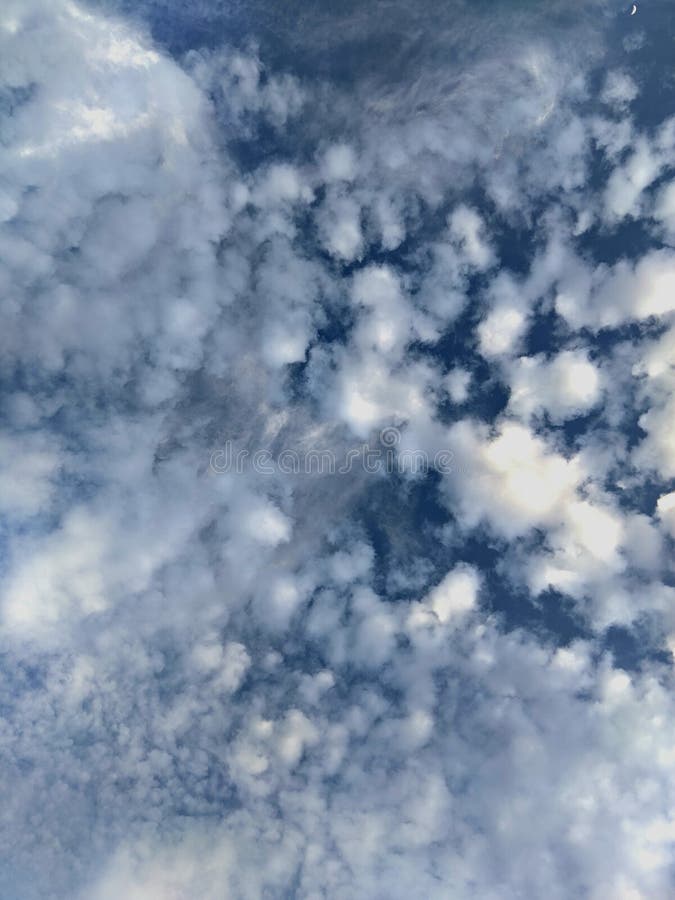 Blue Sky Texture with White Clouds Flocking Stock Photo - Image of white, clouds: 381988688