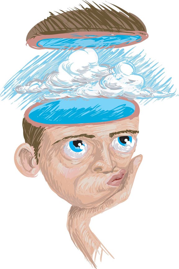 Blue sky thinking stock vector. Illustration of person - 2675195