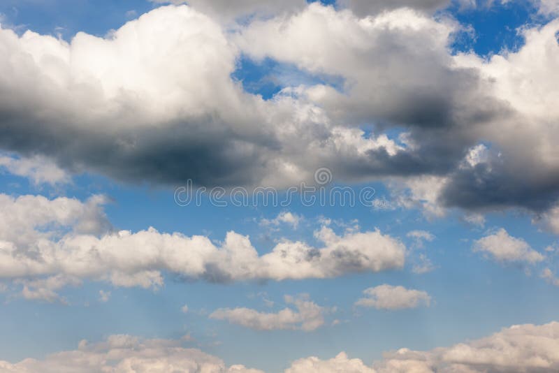 Blue Sky with Three Cloud Layers Stock Image - Image of background ...