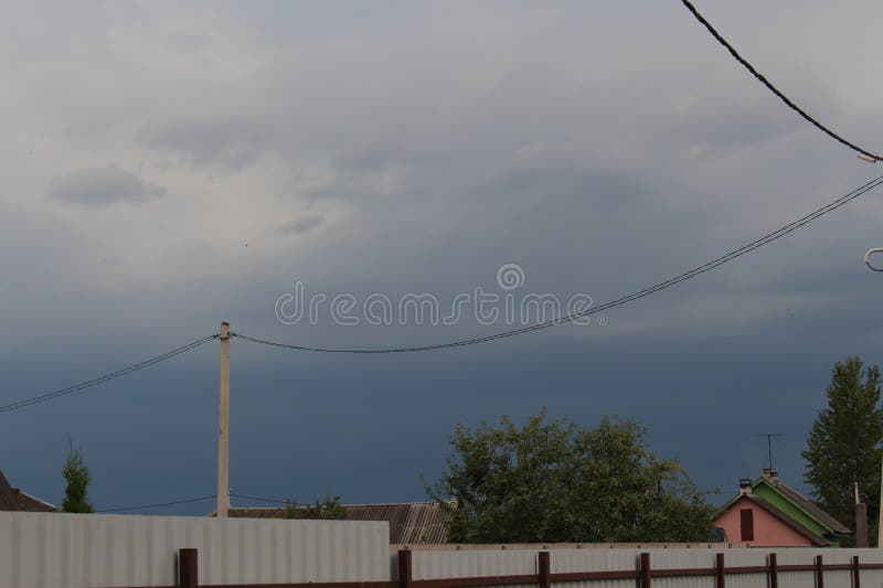 Blue Sky before a Thunderstorm at the Dacha Stock Image - Image of ...