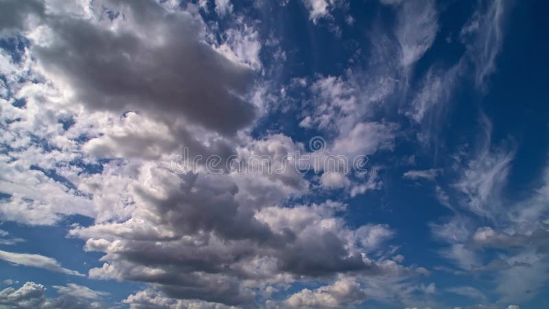 Blue Sky Timelapse. Moving Clouds and Sun. 4K Time Lapse. the Sky with ...