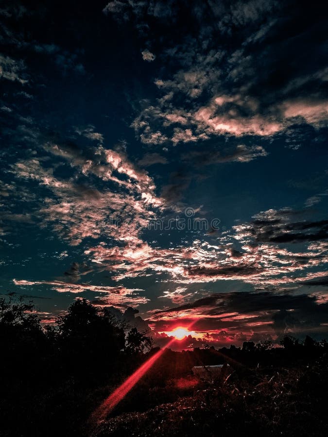 The Blue Sky Twilight is Very Beautiful Stock Photo - Image of twilight ...