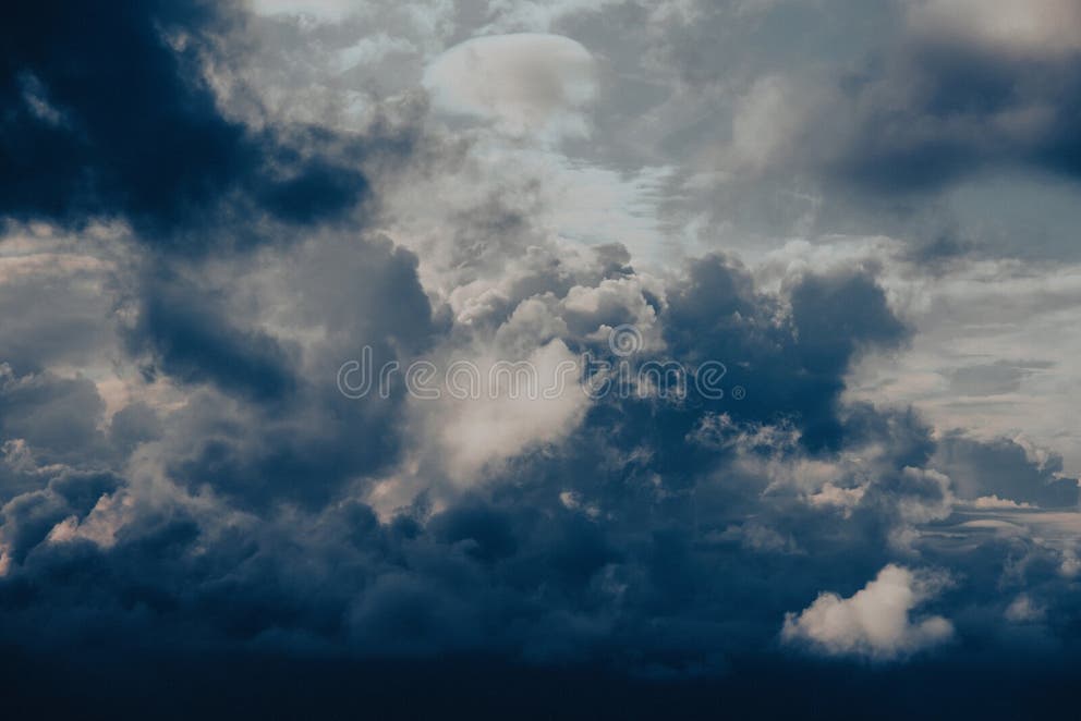 Blue Sky and Unpredictable White Clouds. Amazing Nature Stock Photo ...